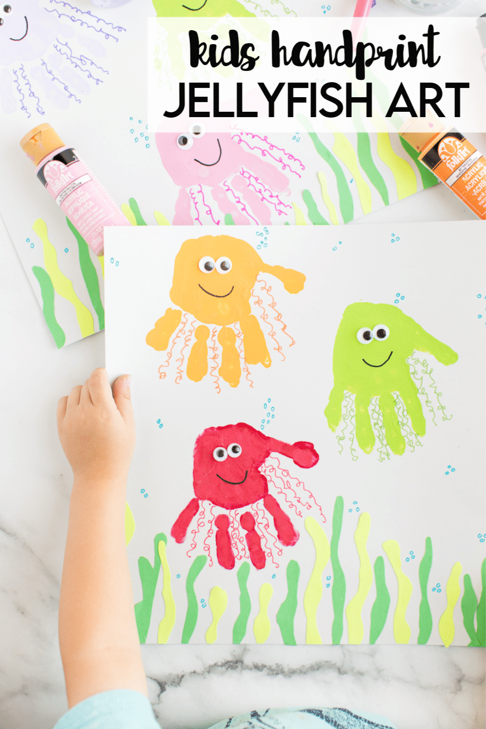 Kids Handprint Jellyfish Art - Made To Be A Momma
