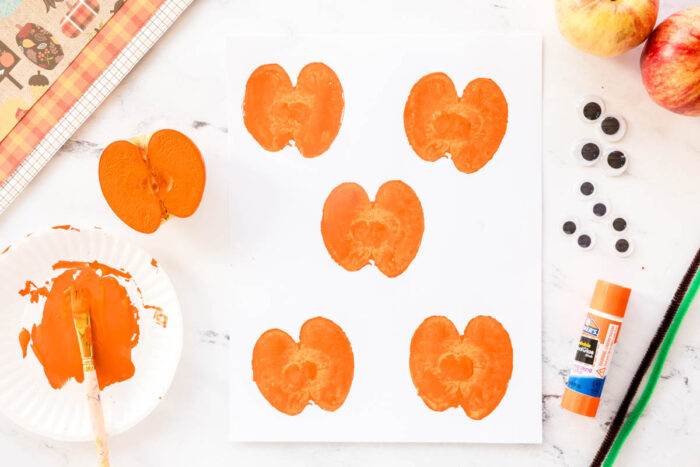 Apple Stamping Pumpkin Craft - Made To Be A Momma
