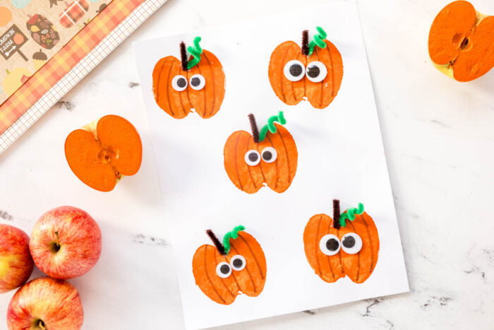 Apple Stamping Pumpkin Craft - Made To Be A Momma