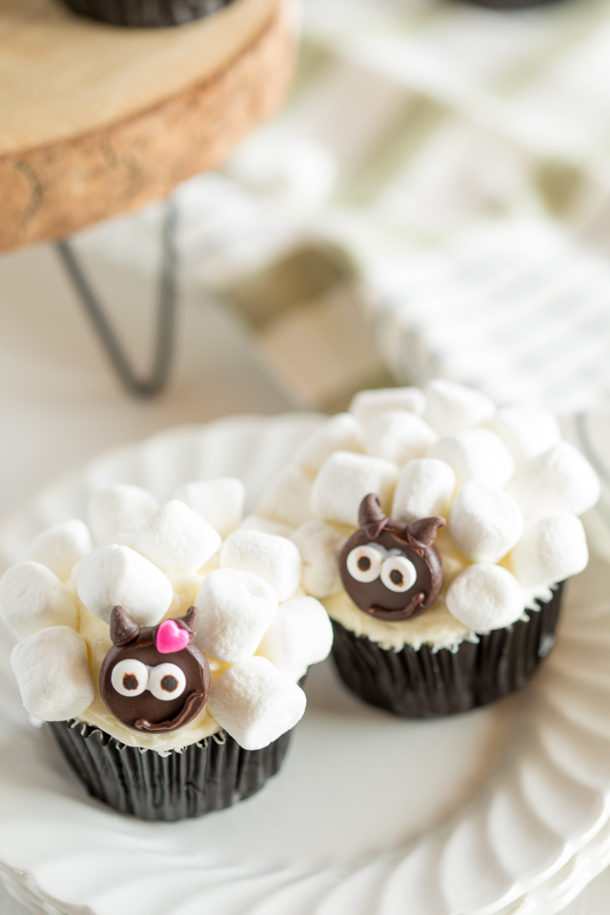 Marshmallow Sheep Cupcakes - Made To Be A Momma