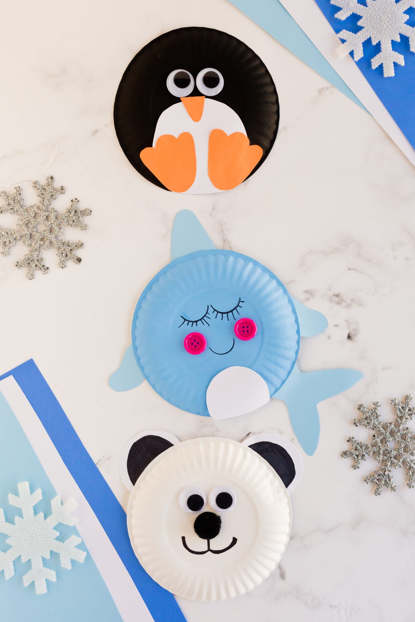 Paper Plate Winter Animals - Made To Be A Momma