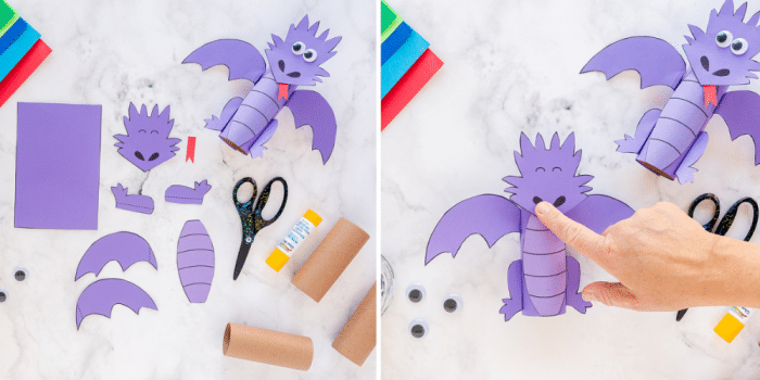 Paper Roll Dragon Craft - Made To Be A Momma