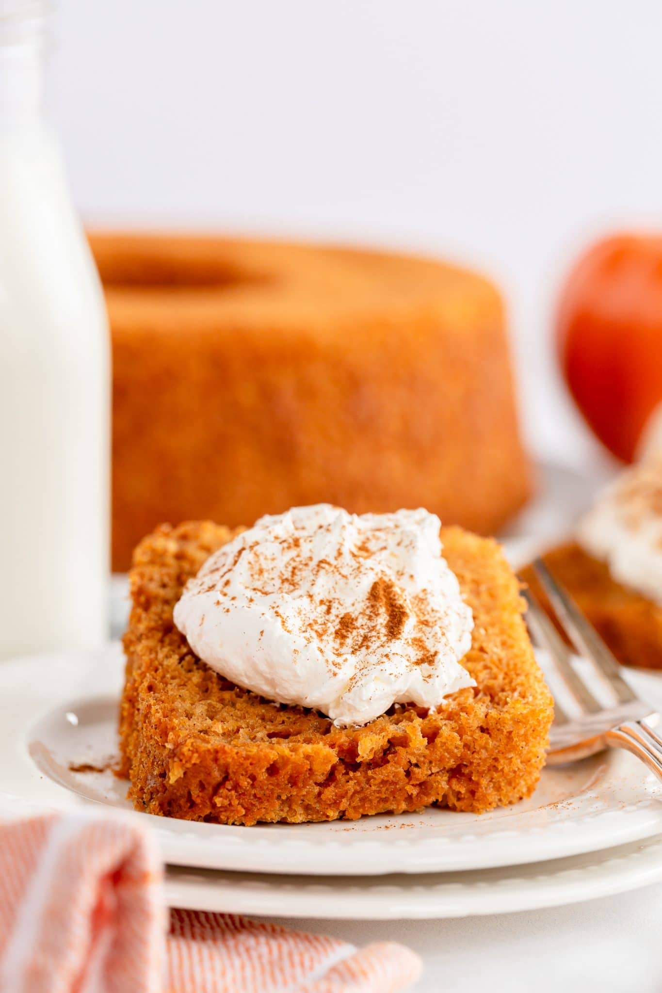 Pumpkin Angel Food Cake - Made To Be A Momma