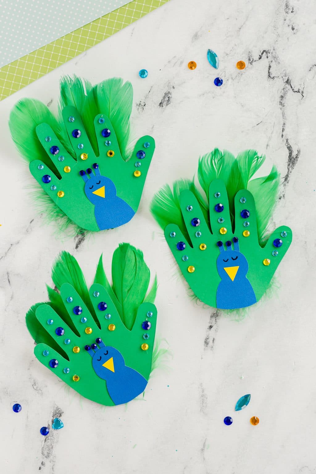 Handprint Peacock Craft - Made To Be A Momma