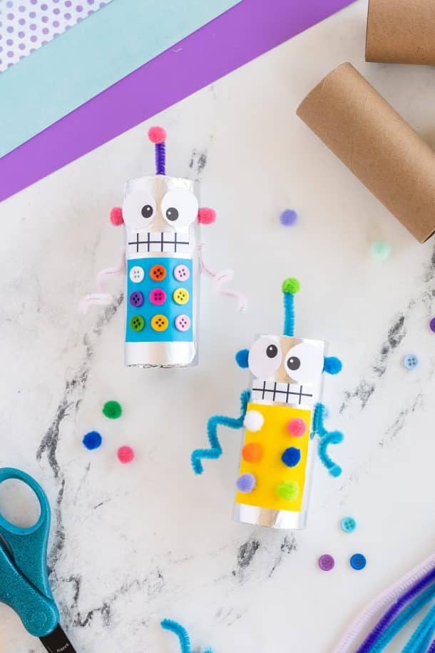 Robot Toilet Paper Roll Craft - Made To Be A Momma