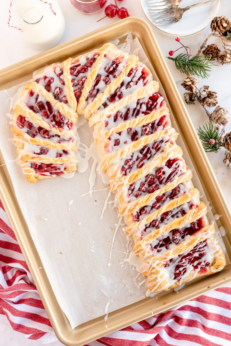 Candy Cane Cherry Danish - Made To Be A Momma