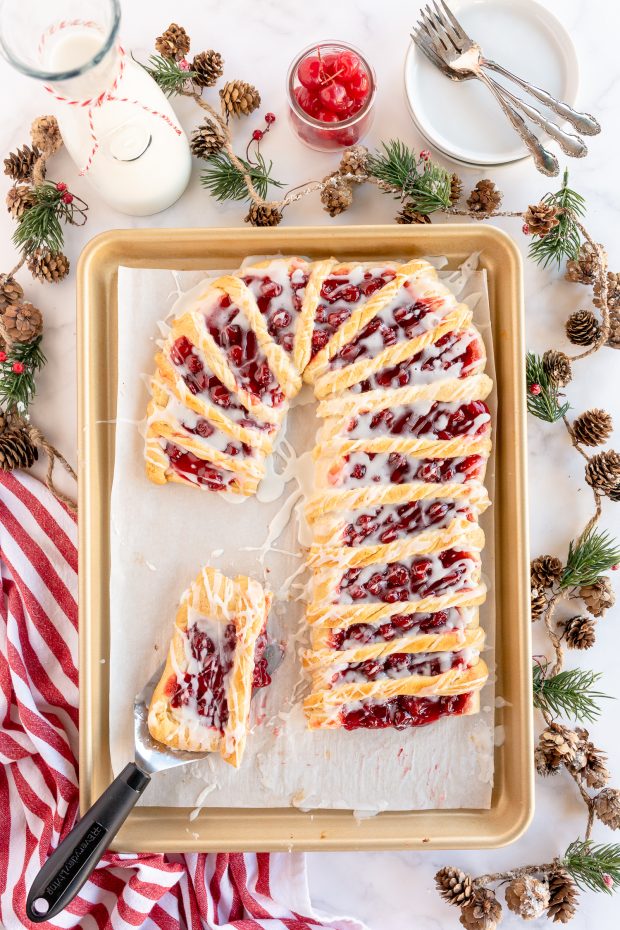 Candy Cane Cherry Danish - Made To Be A Momma