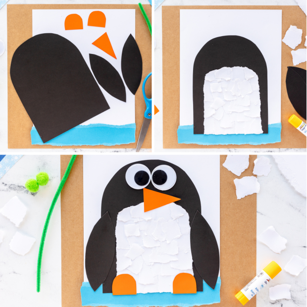Torn Paper Penguin - Made To Be A Momma