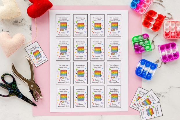 Pop It Valentine Printable