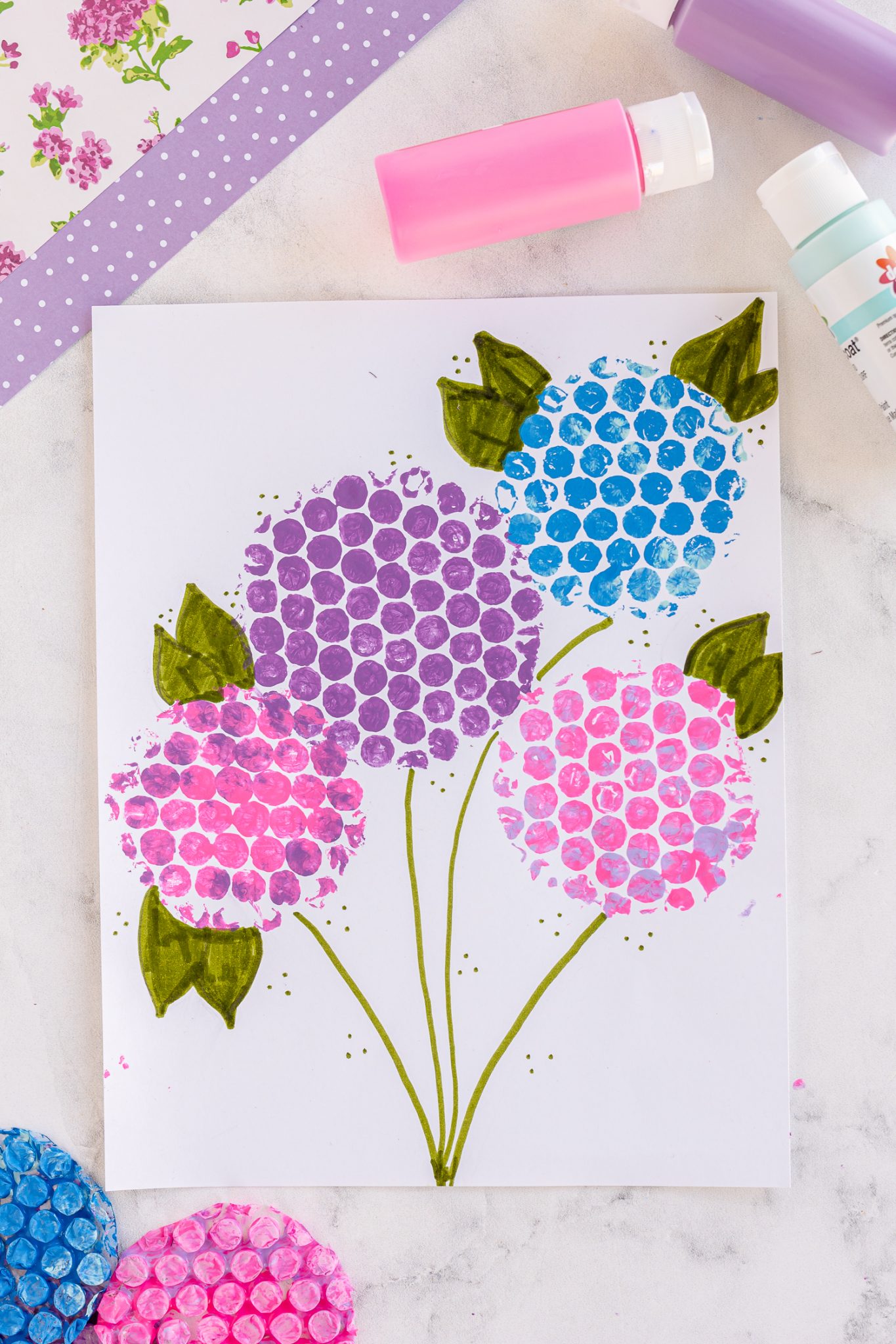 Bubble Wrap Flowers - Made To Be A Momma