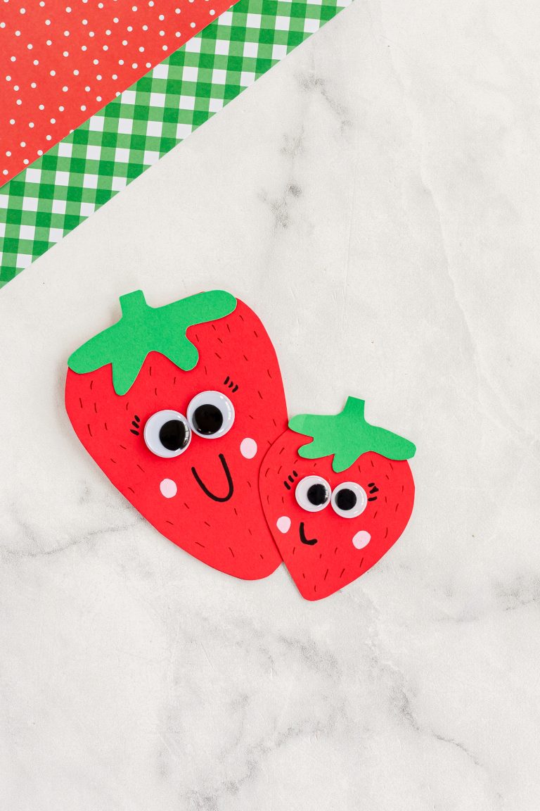 Mother's Day Strawberry Card Craft - Made To Be A Momma