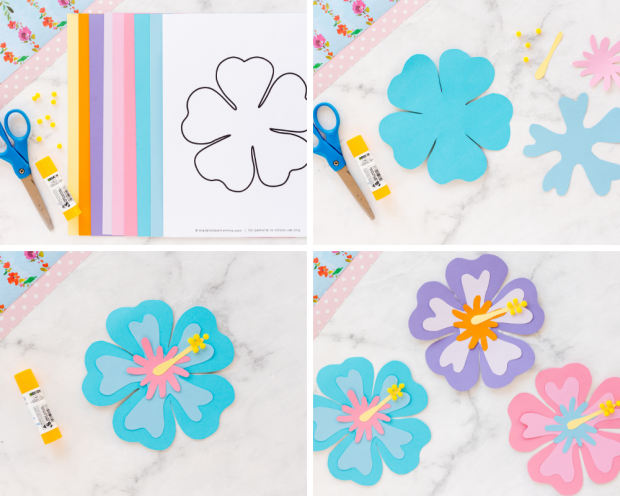 Hibiscus Flower Craft - Made To Be A Momma