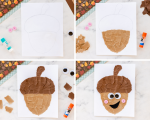 Torn Paper Acorn Craft - Made To Be A Momma