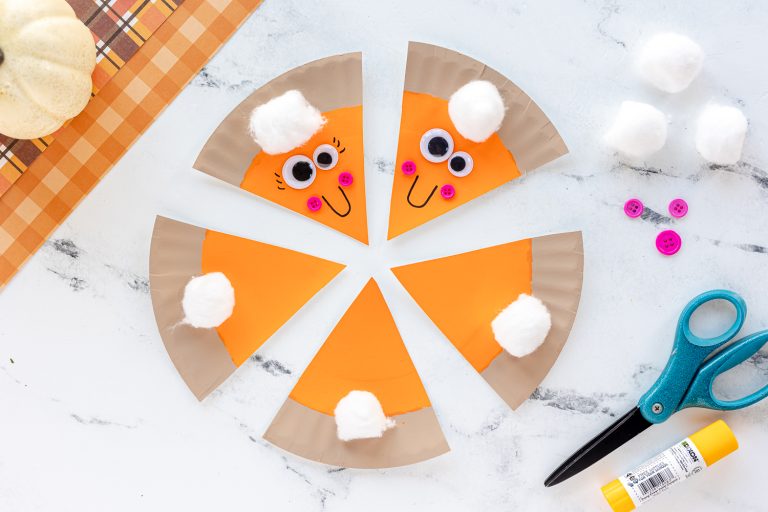 Easy Paper Plate Pumpkin Pie Craft for Kids - Made To Be A Momma