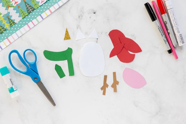 Christmas Unicorn Craft for Kids with Free Template - Made To Be A Momma