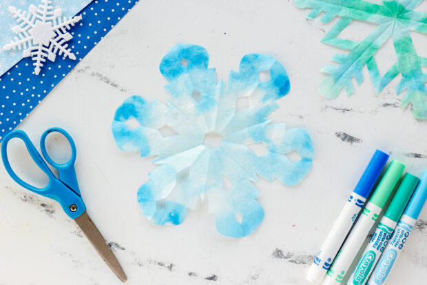 Coffee Filter Snowflakes - Made To Be A Momma