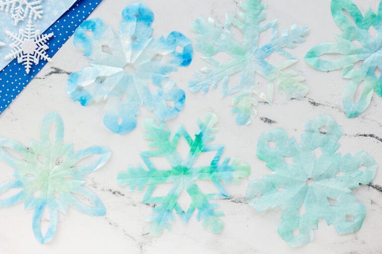 Coffee Filter Snowflakes - Made To Be A Momma
