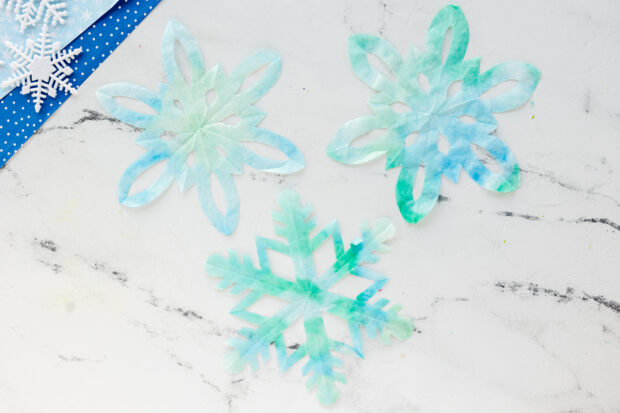 Coffee Filter Snowflakes - Made To Be A Momma