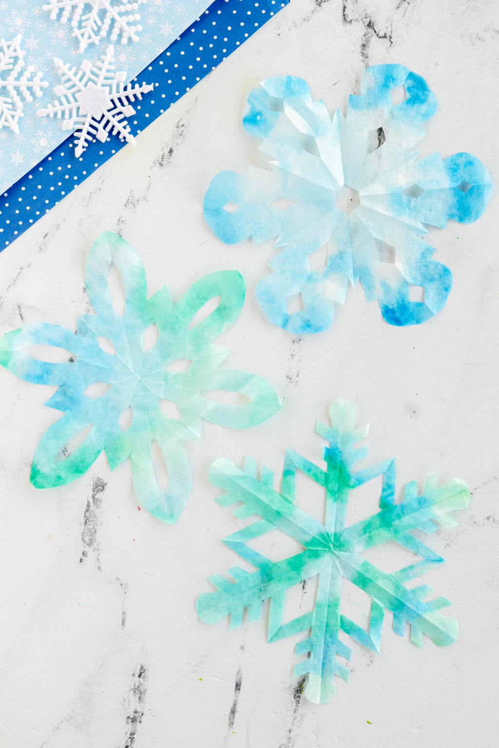 Coffee Filter Snowflakes - Made To Be A Momma