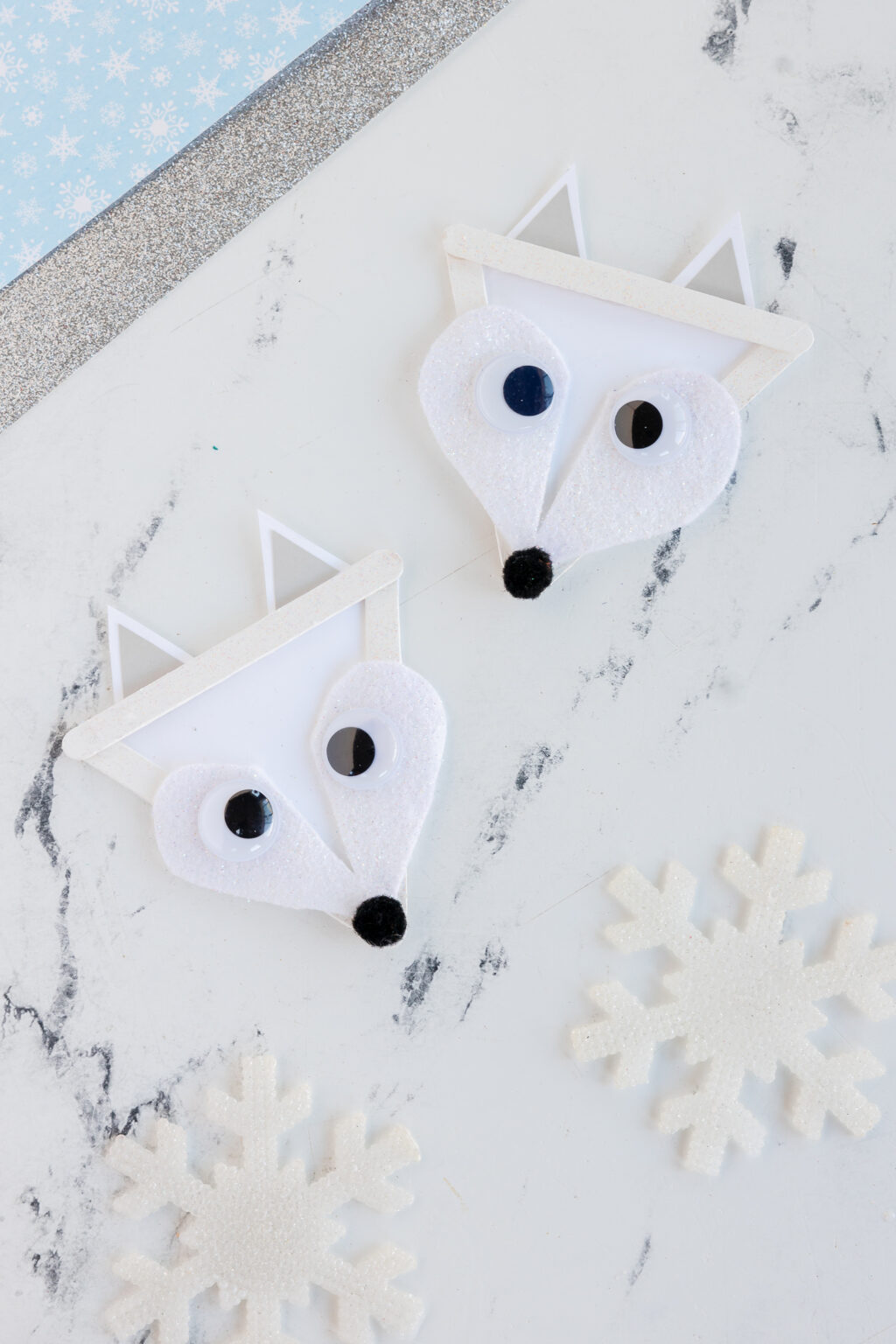 Popsicle Stick Arctic Fox - Made To Be A Momma