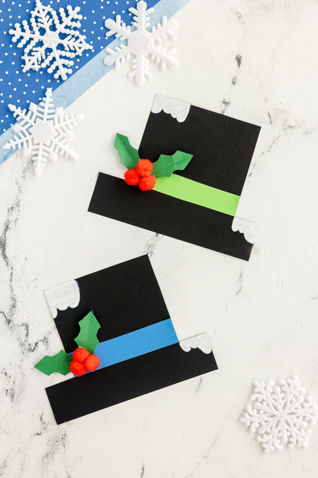 Paper Snowman Hat Craft - Made To Be A Momma