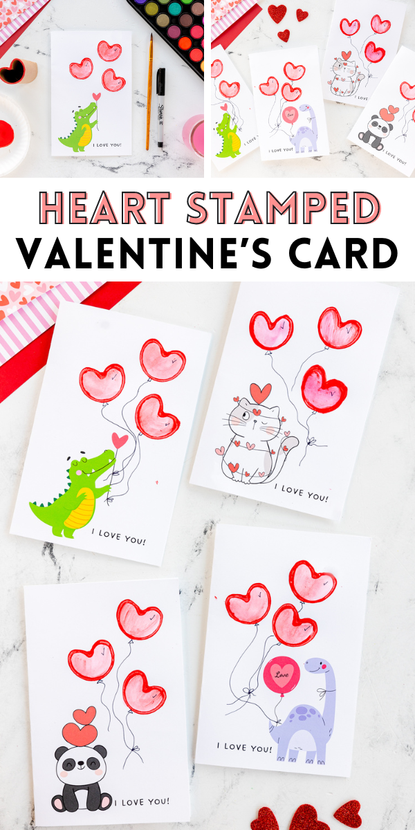 Heart Stamped Valentines Day Card - Made To Be A Momma