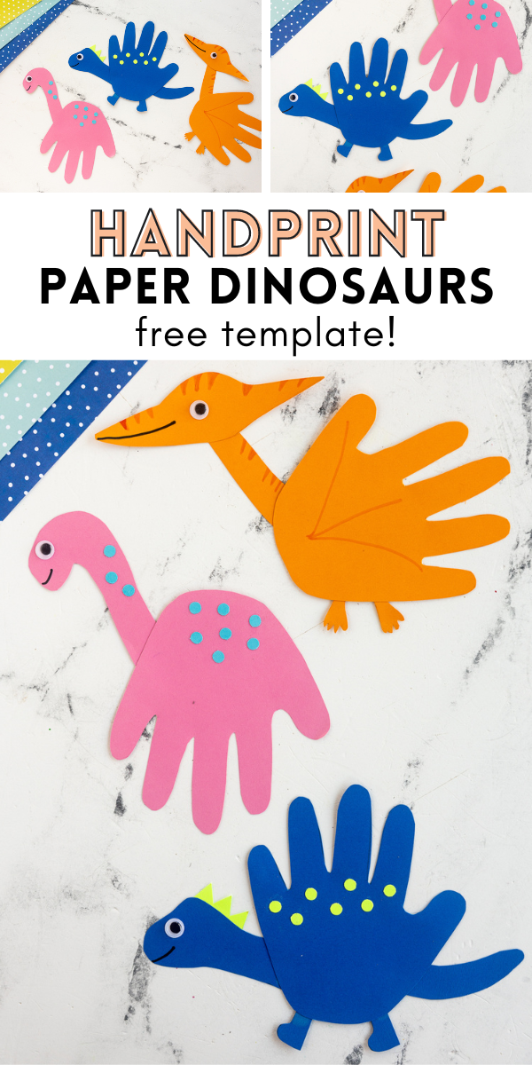 Paper Handprint Dinosaur Craft - Made To Be A Momma