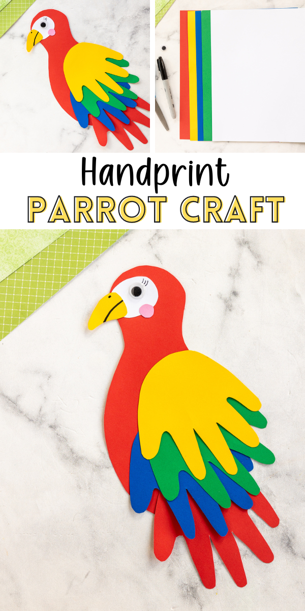 Handprint Parrot Craft - Made To Be A Momma
