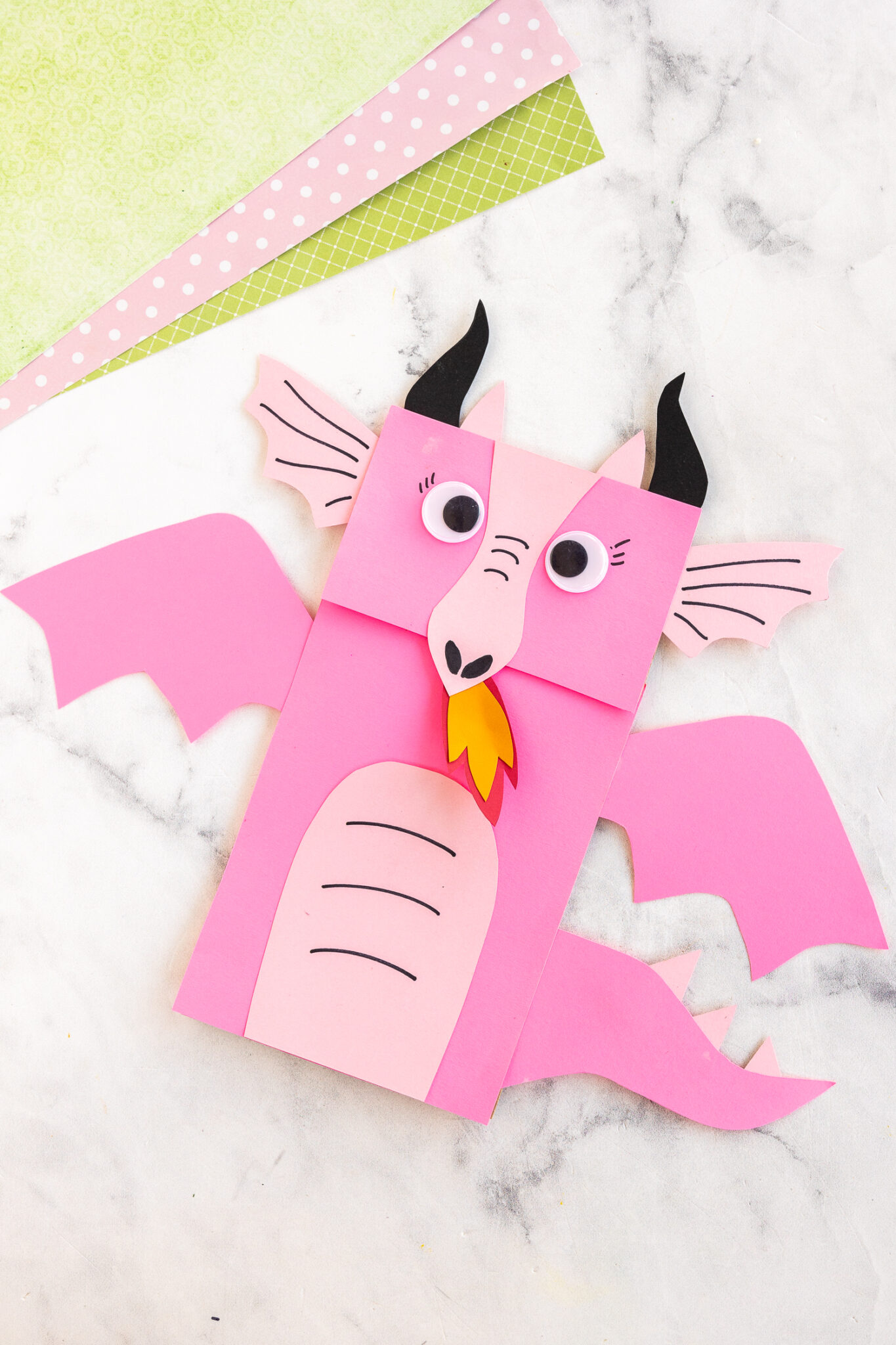 Paper Bag Dragon Craft - Made To Be A Momma