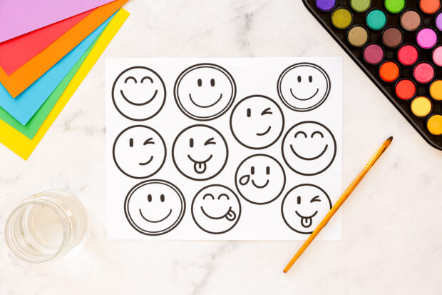 Smiley Face Watercolor Color Mixing Activity - Made To Be A Momma