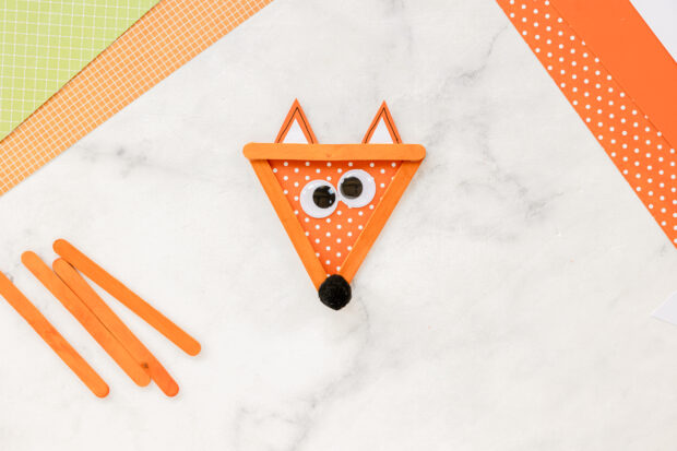 Popsicle Stick Fox Craft for Kids - Made To Be A Momma