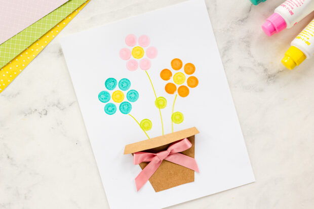 Do a Dot Flower Craft - Made To Be A Momma