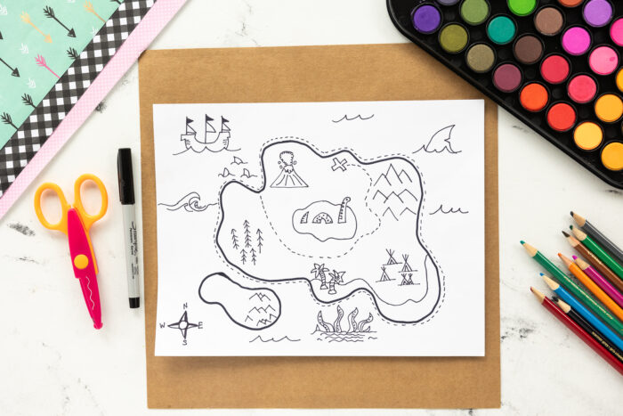 Treasure Map Craft for Kids (Fun Pirate Activity) - Made To Be A Momma