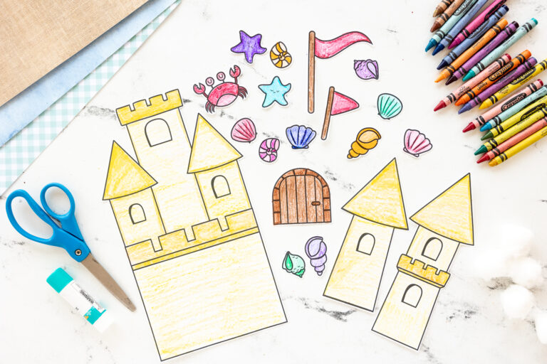 Build a Sandcastle - Coloring Craft - Made To Be A Momma