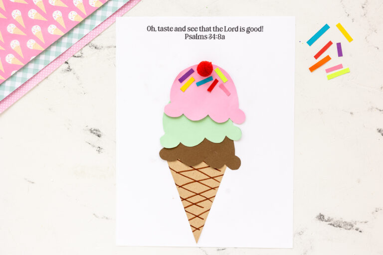 Ice Cream Bible Craft - Made To Be A Momma