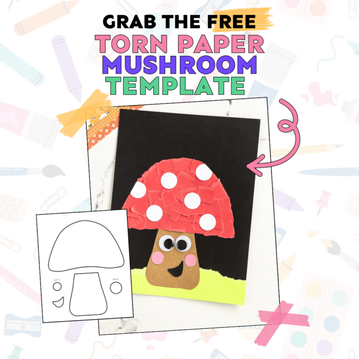 Torn Paper Mushroom Craft for Kids - Made To Be A Momma