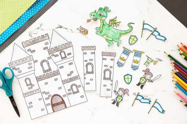 Build a Castle Printable Craft - Made To Be A Momma