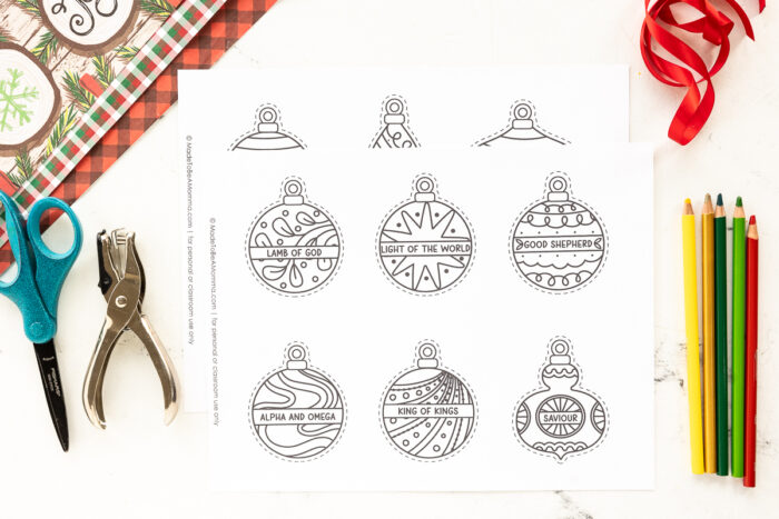 Names of Jesus Printable Ornaments - Made To Be A Momma