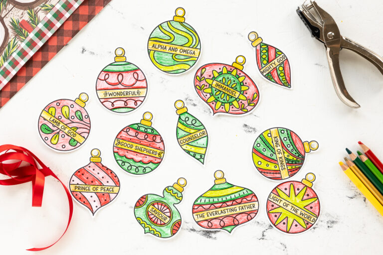 Names of Jesus Printable Ornaments - Made To Be A Momma