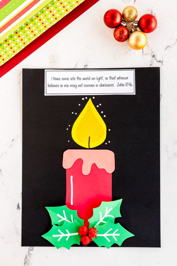 Christmas Candlestick Bible Craft - Made To Be A Momma