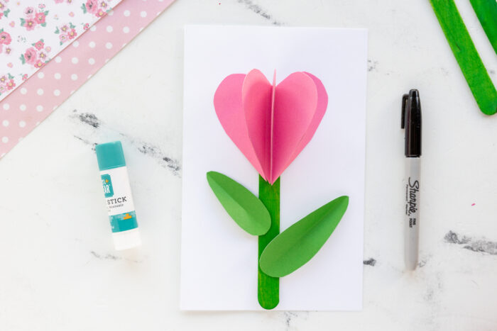 3D Heart Flower Card - Made To Be A Momma