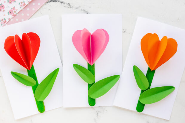 3D Heart Flower Card - Made To Be A Momma