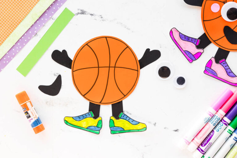 Paper Basketball Craft for Kids - Made To Be A Momma