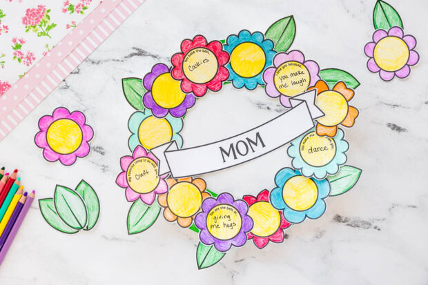 Mother’s Day Flower Wreath Craft - Made To Be A Momma