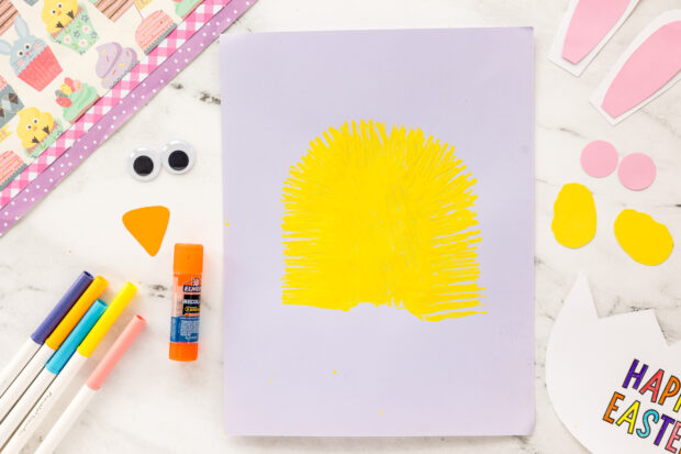 Fork Painted Easter Chick - Made To Be A Momma