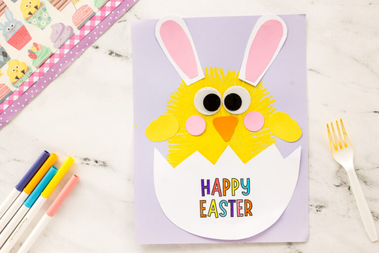 Fork Painted Easter Chick - Made To Be A Momma