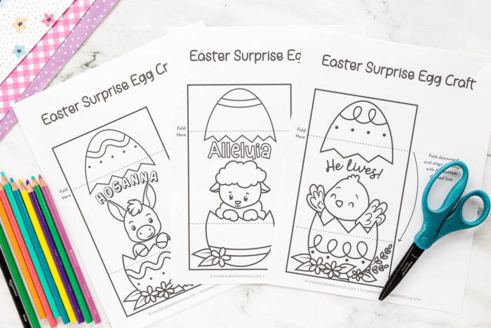 Easter Surprise Eggs Coloring Craft - Made To Be A Momma