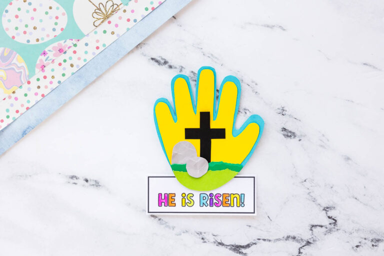 Handprint He Is Risen Easter Craft - Made To Be A Momma