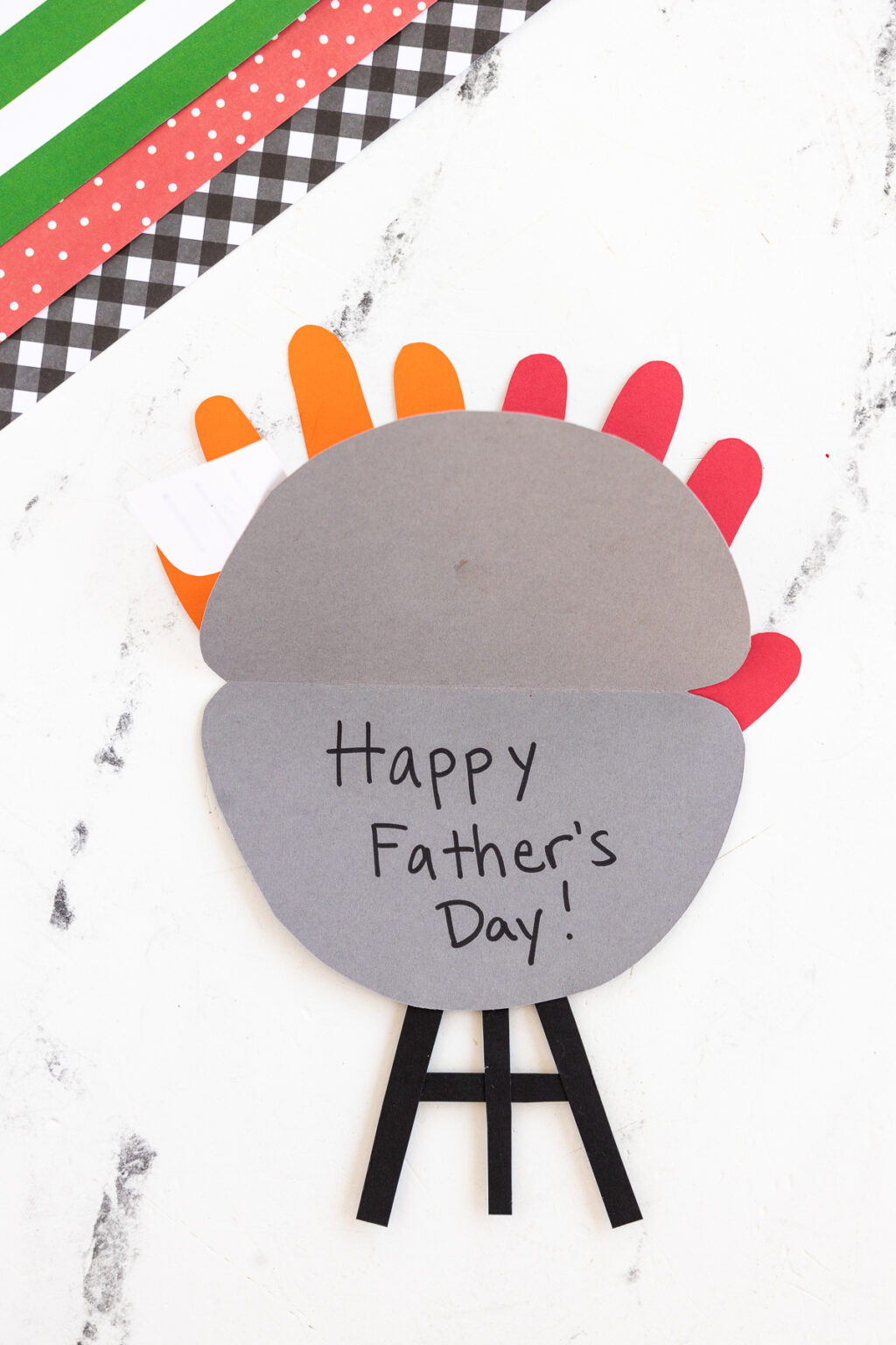 Handprint Father’s Day Grill Card Craft - Made To Be A Momma
