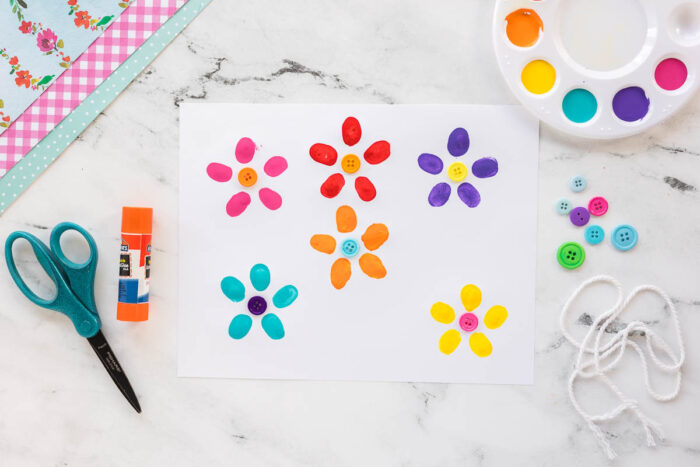 Fingerprint Flower Bouquet Craft - Made To Be A Momma